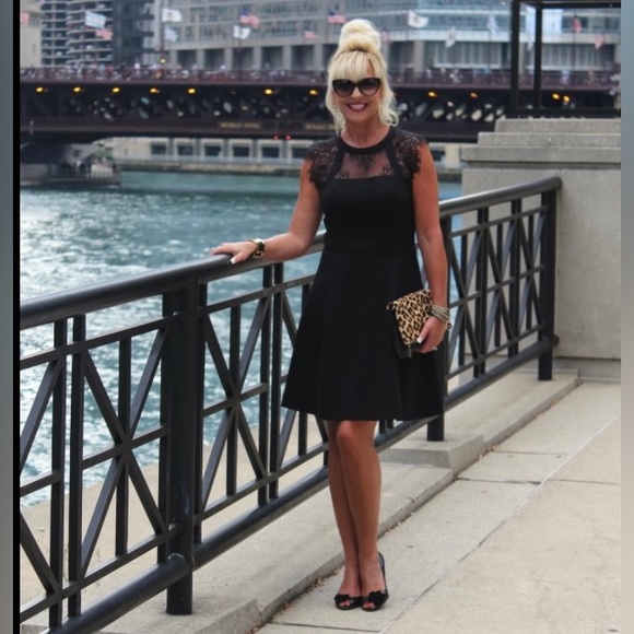 BB Dakota | Dresses | Bb Dakota Lbd Black Lace Cap Sleeve Dress High ...